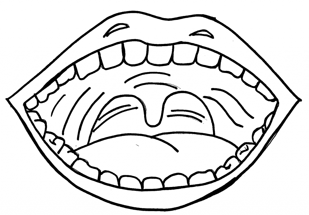 Boca para colorir