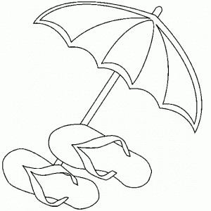 Guarda chuva para colorir