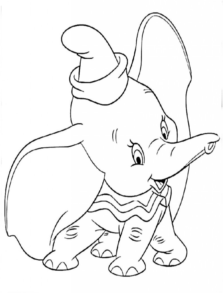 Desenhos do Dumbo para colorir e pintar