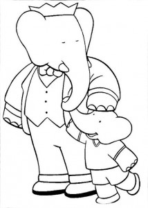 Desenhos do Babar para colorir e pintar