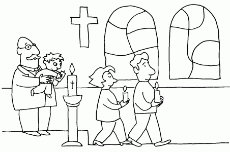 Desenhos do Cirio Pascal para colorir