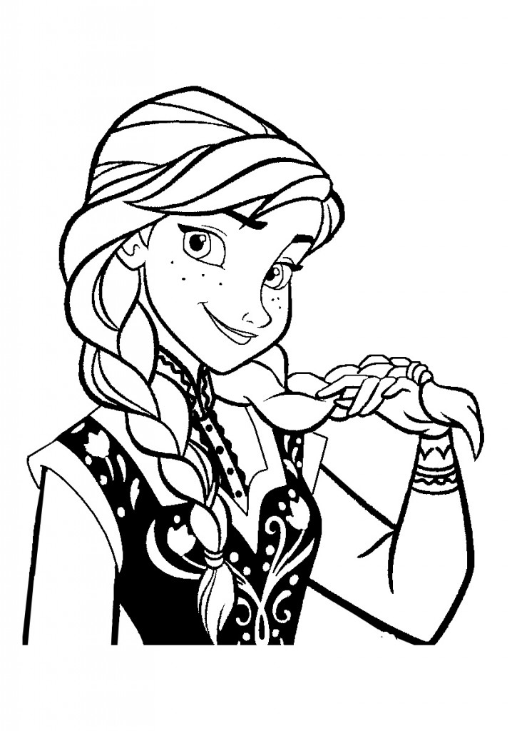 Desenhos de Anna Frozen para colorir