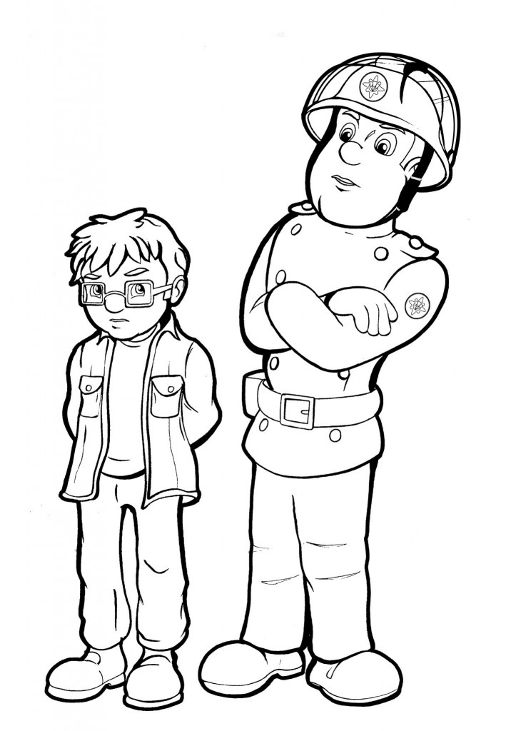 Desenhos para colorir Bombeiro Sam