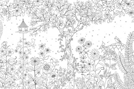 Jardim Secreto, livro de colorir para adultos