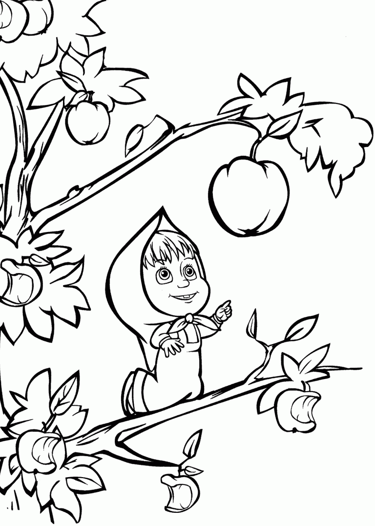 Masha e o Urso para colorir e imprimir